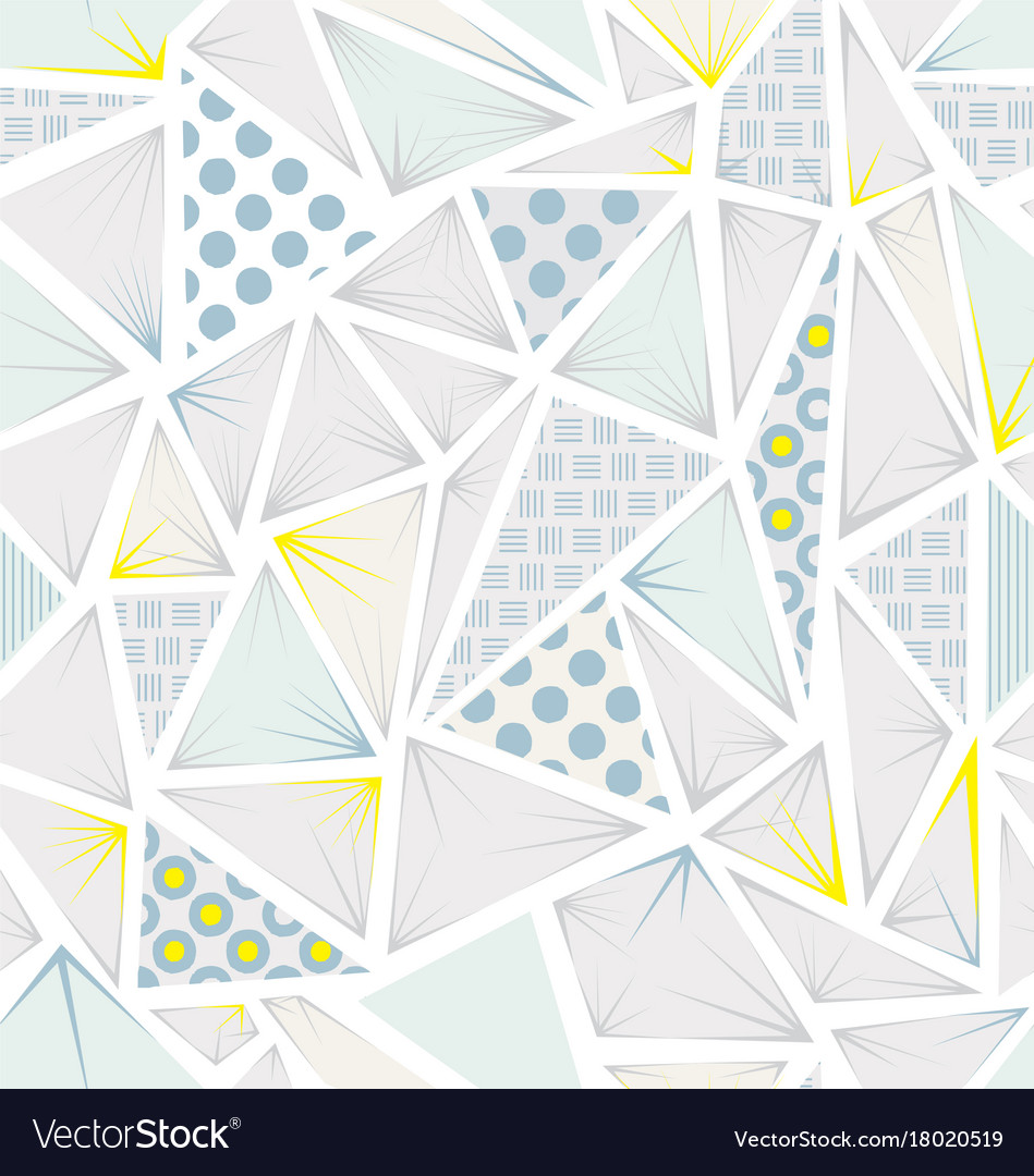 Structure of triangles with different textures Vector Image