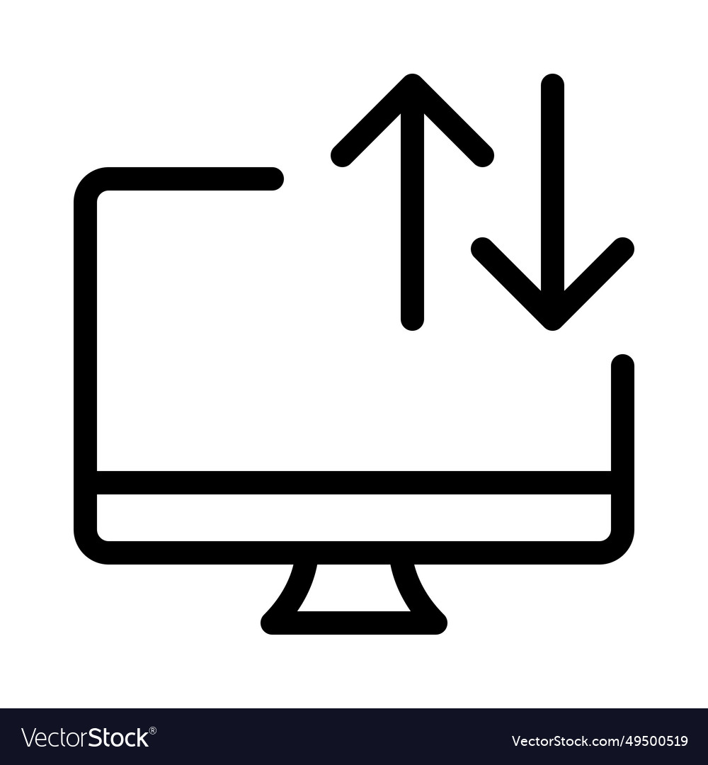Using a desktop for transferring data Royalty Free Vector