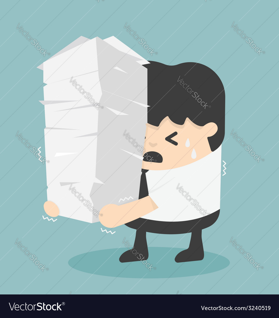Work load concept Royalty Free Vector Image - VectorStock