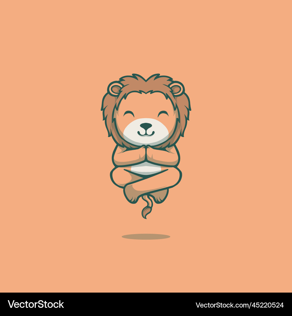 Cute lion Royalty Free Vector Image - VectorStock