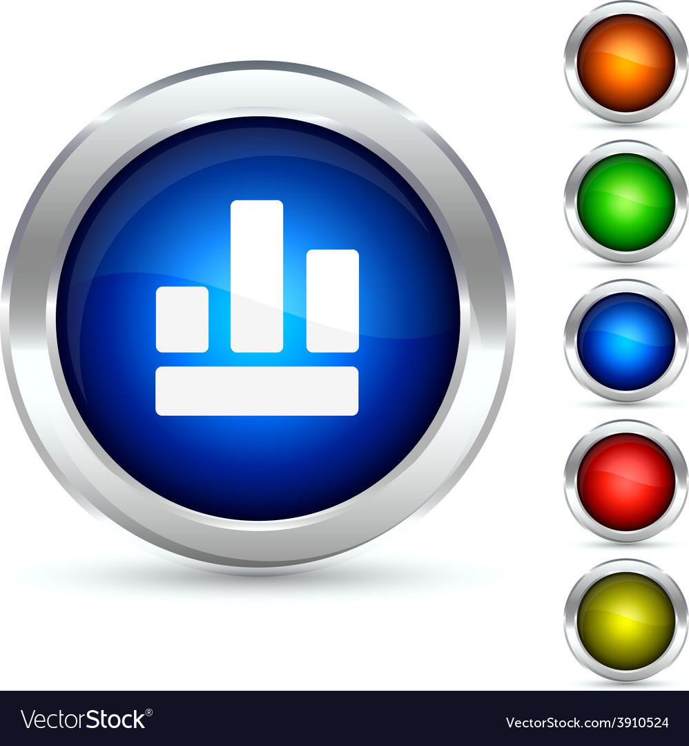 Graph button Royalty Free Vector Image - VectorStock