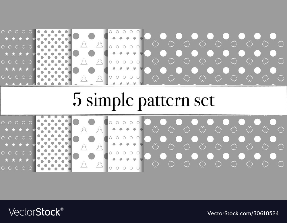 Pattern simple set5 Royalty Free Vector Image - VectorStock