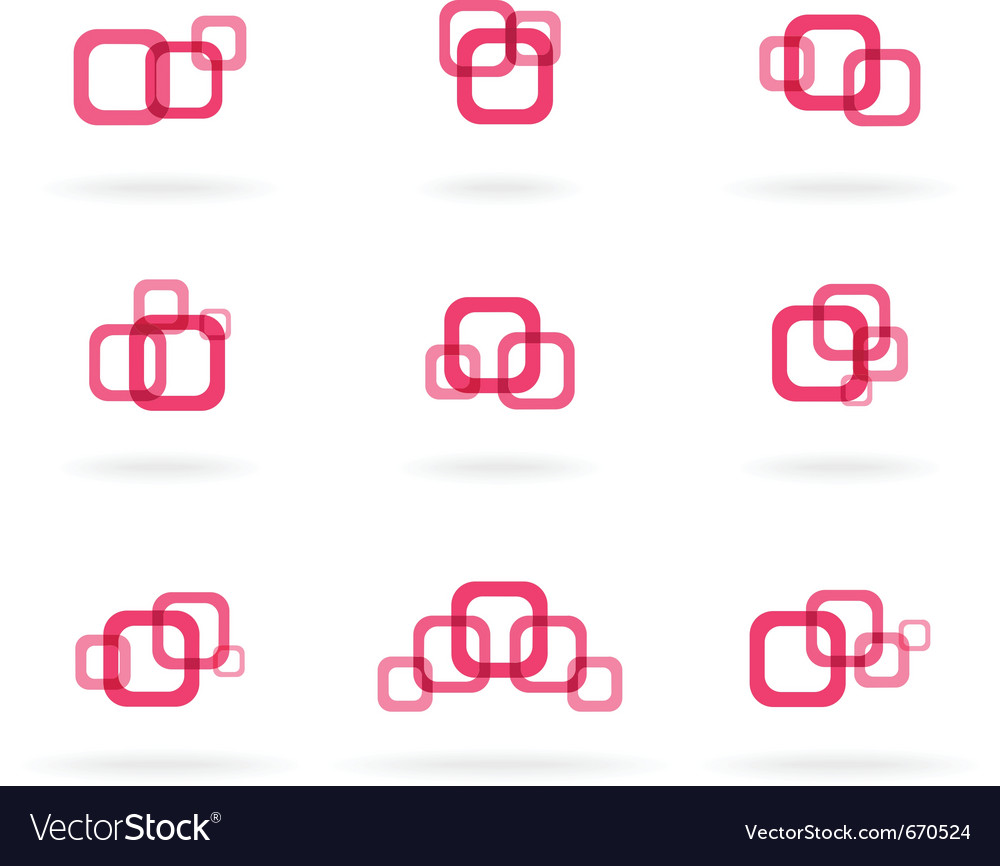 Red design elements Royalty Free Vector Image - VectorStock