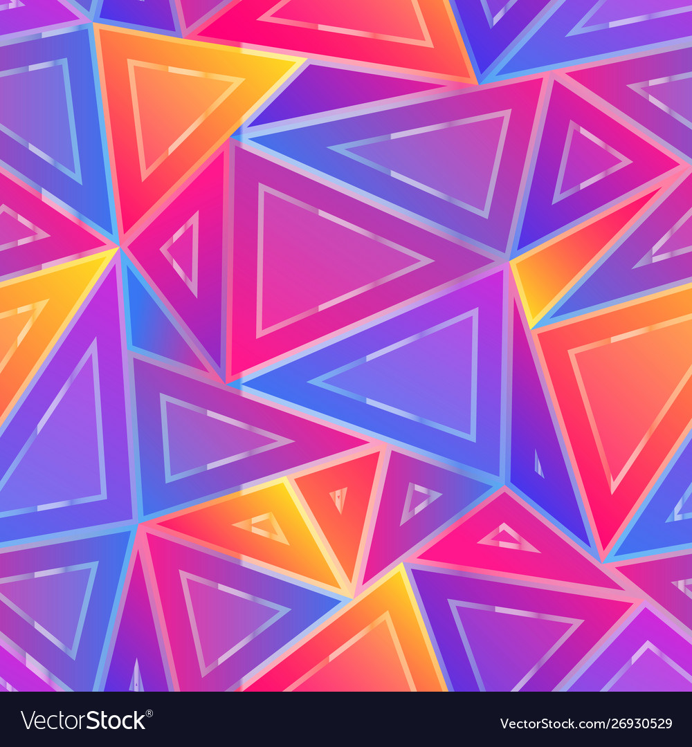 Bright triangle seamless pattern Royalty Free Vector Image