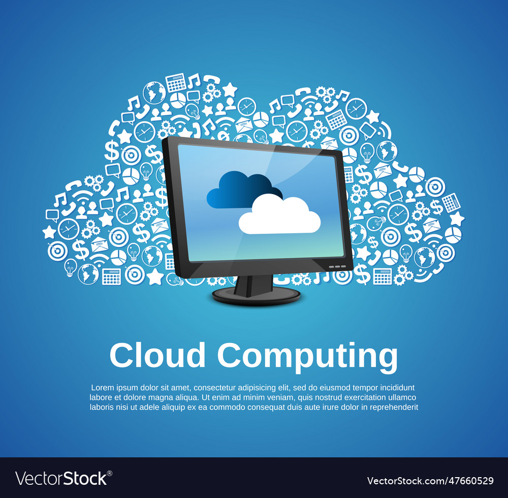 Cloud computing concept Royalty Free Vector Image