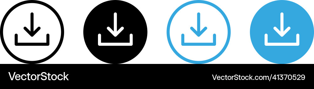Download icon cloud downloading symbol arrow down Vector Image