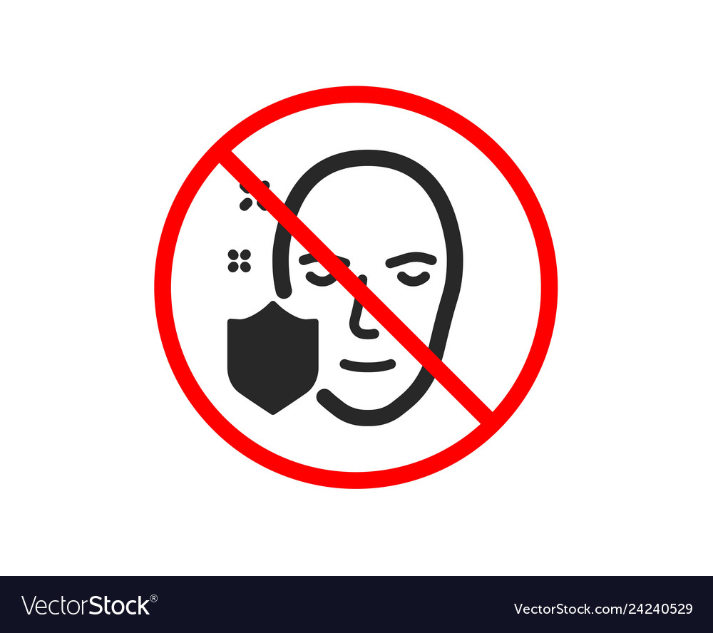 Face Detection Protected Icon Secure Access Sign Vector Image 