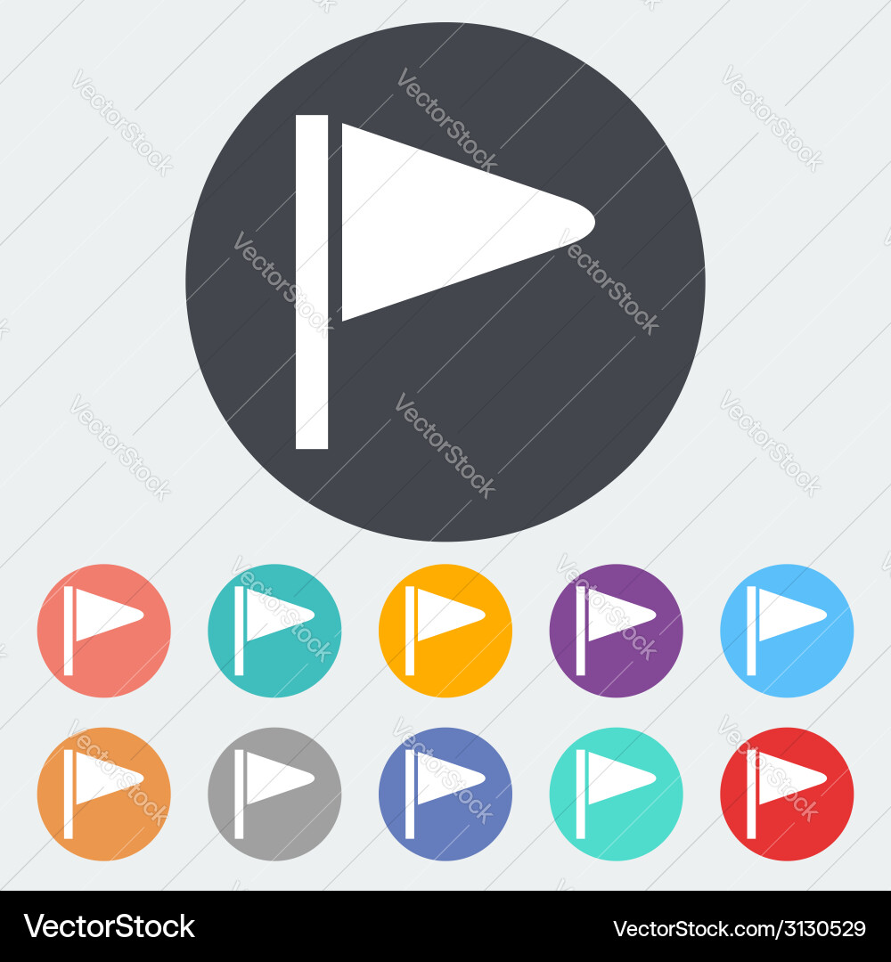 Flag flat single icon Royalty Free Vector Image