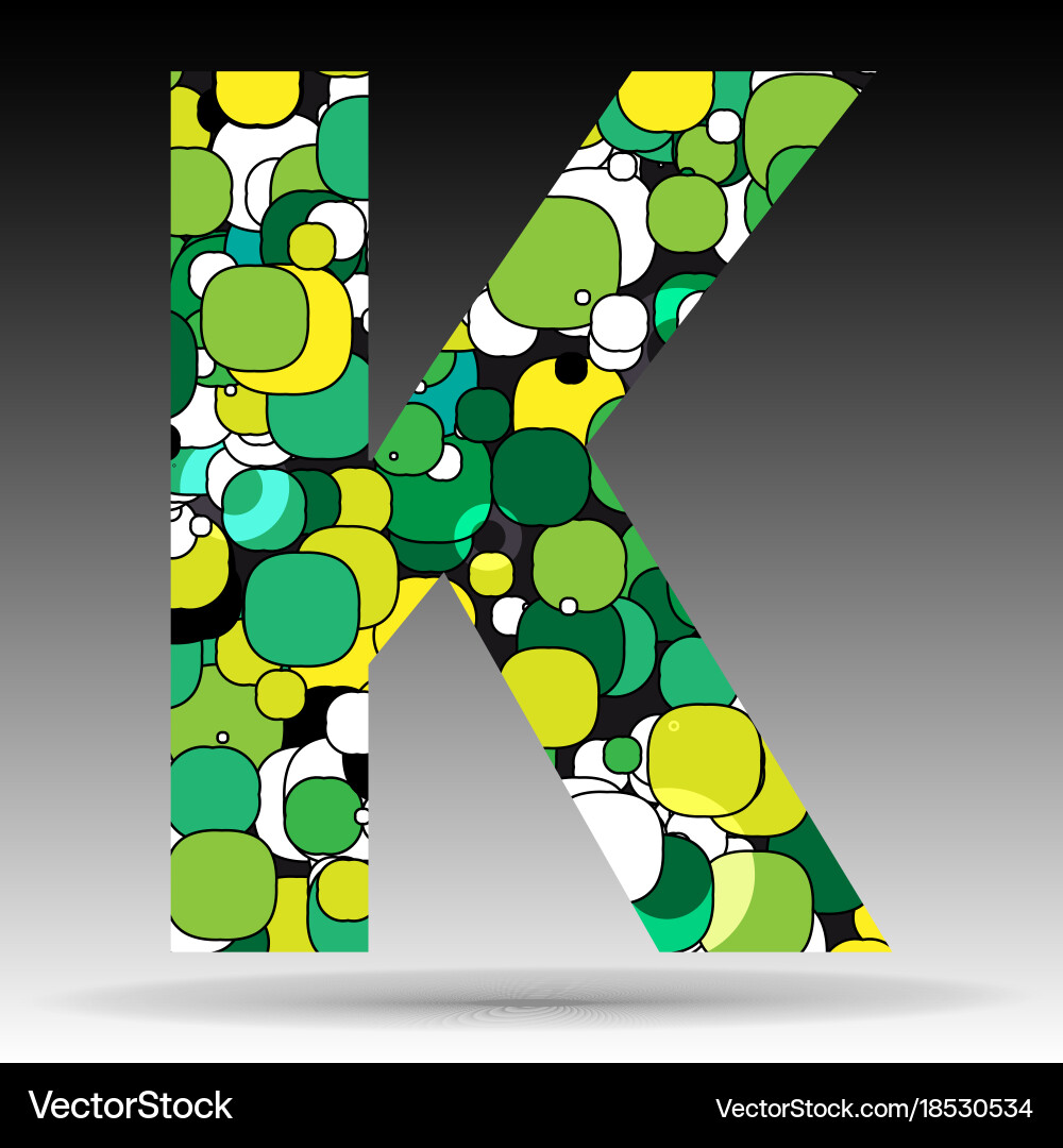 Colorful bubble alphabet Royalty Free Vector Image