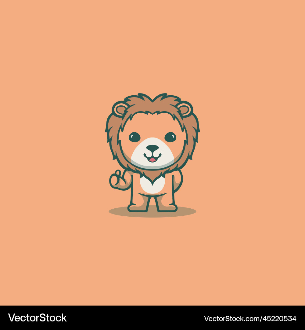 Cute lion Royalty Free Vector Image - VectorStock