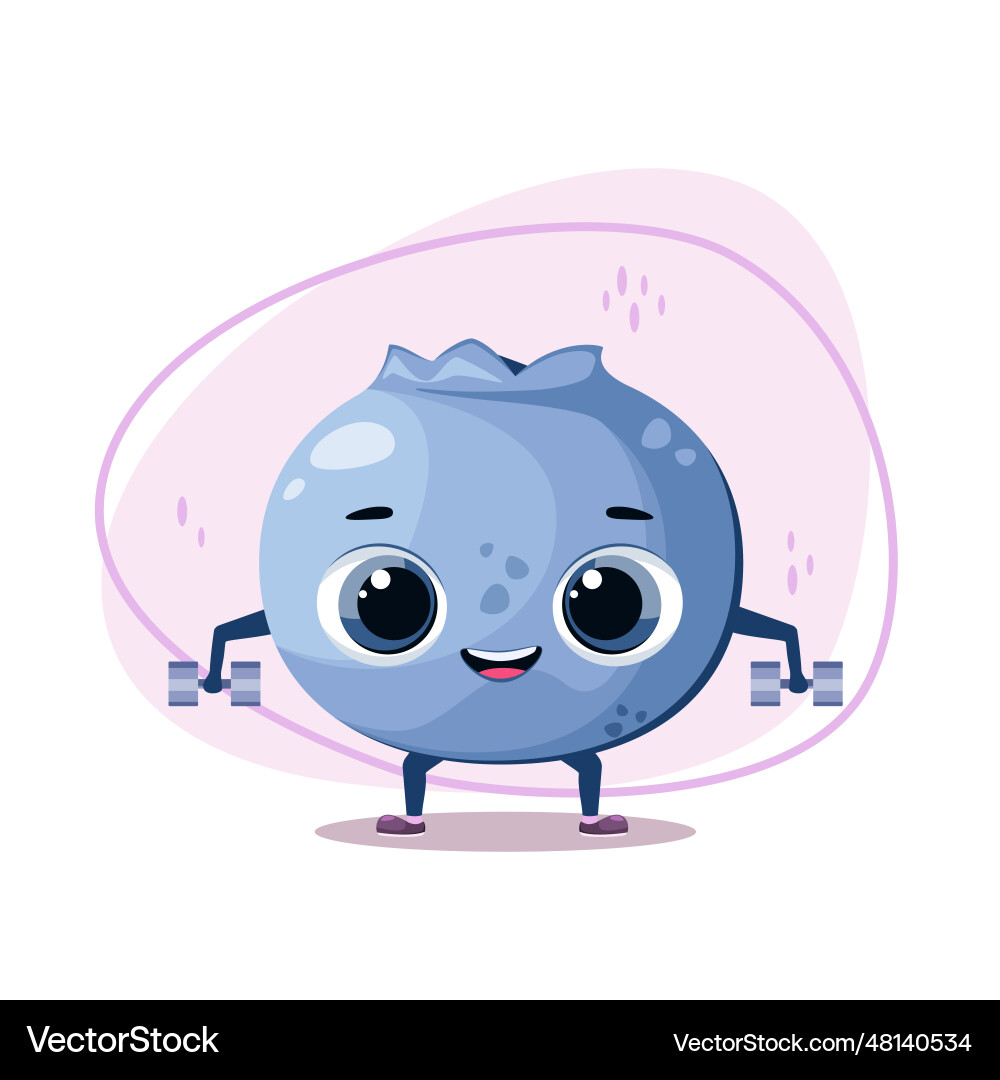Funny blueberry Royalty Free Vector Image - VectorStock