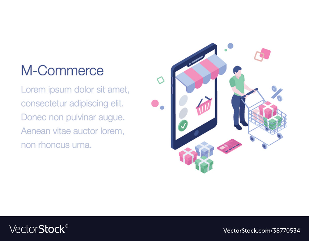 M-commerce Royalty Free Vector Image - VectorStock