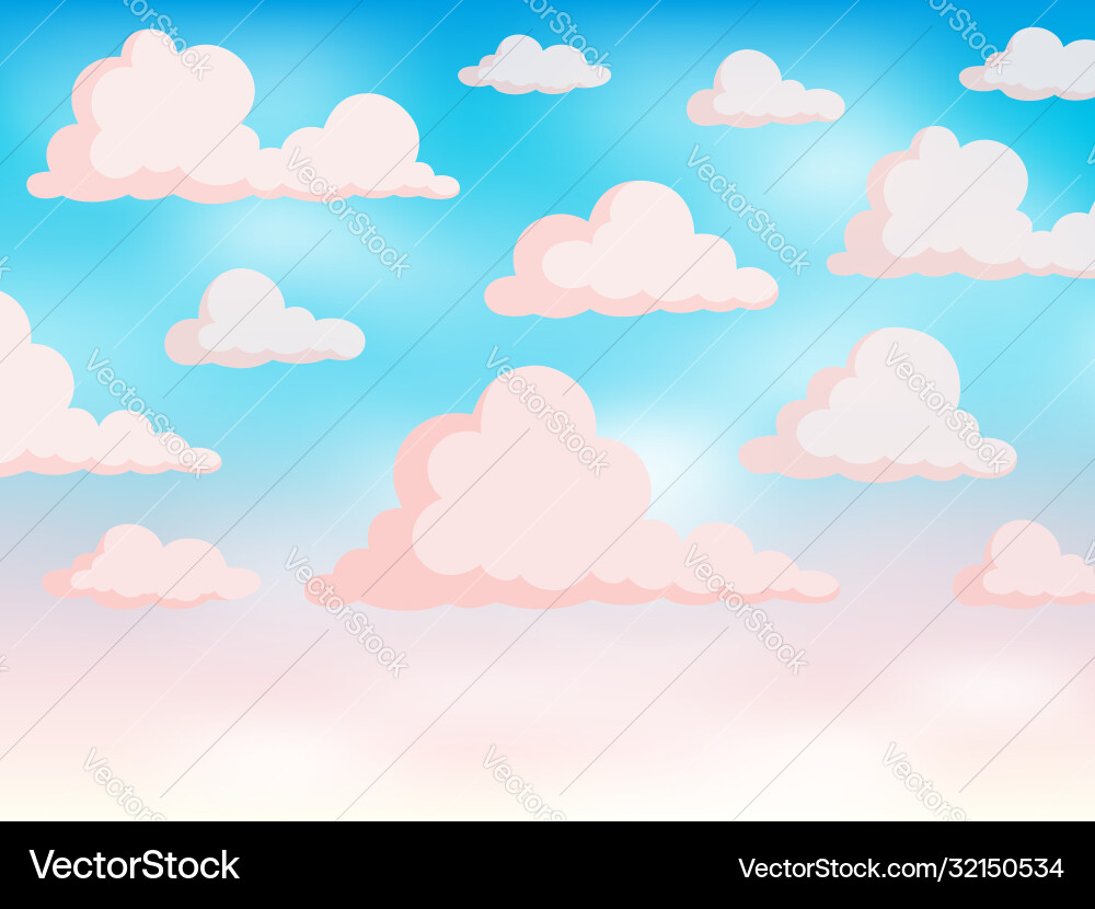 Pink sky theme background 2 Royalty Free Vector Image