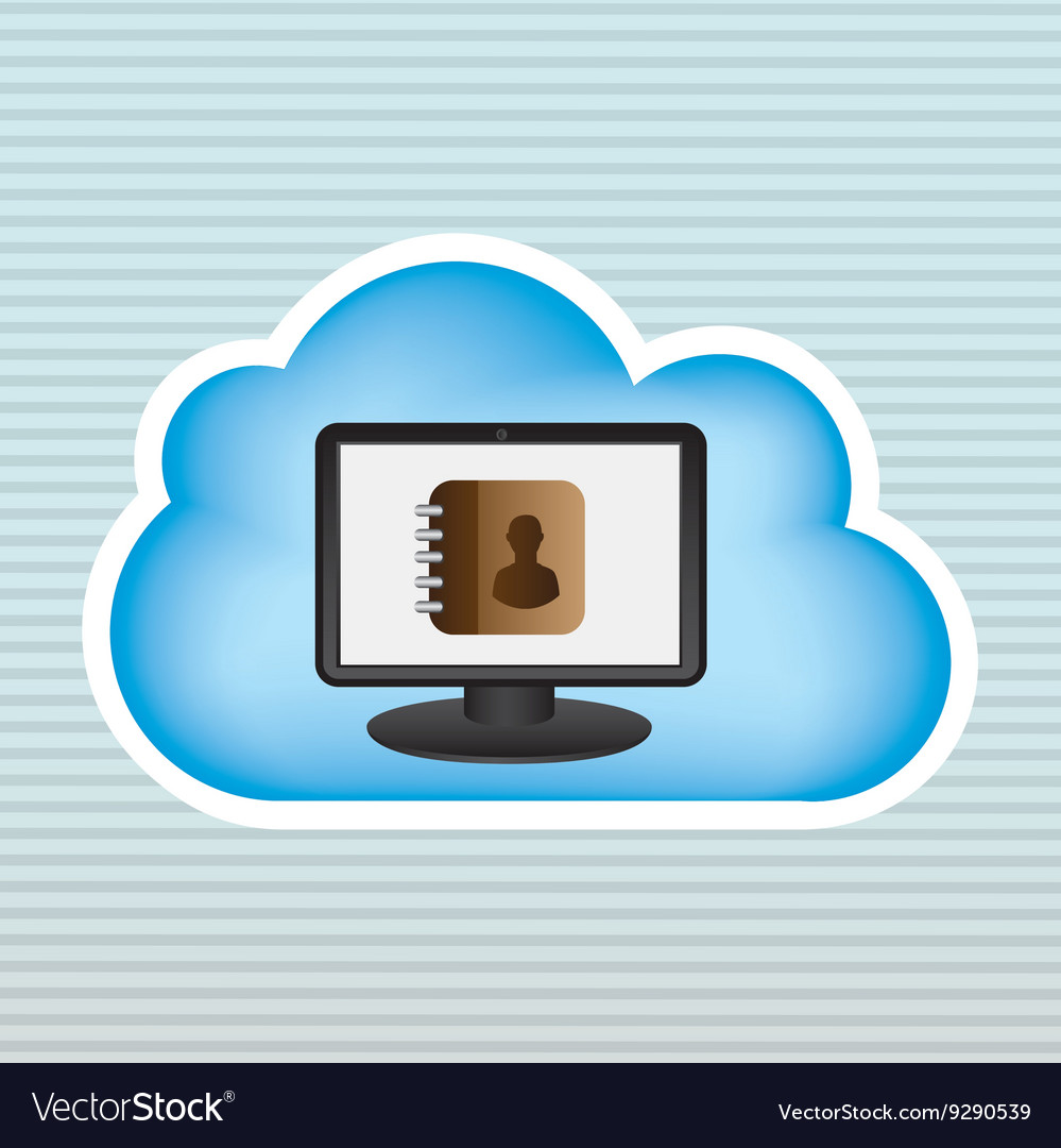 Cloud computing design Royalty Free Vector Image