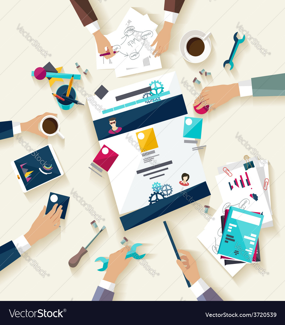 Creating website Royalty Free Vector Image - VectorStock