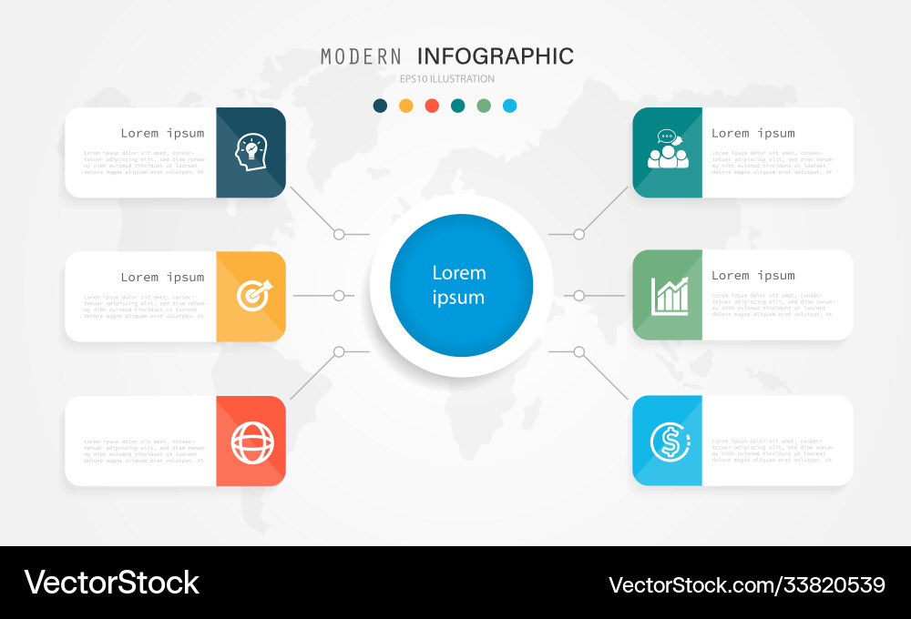 Modern and creative infographic design with color Vector Image