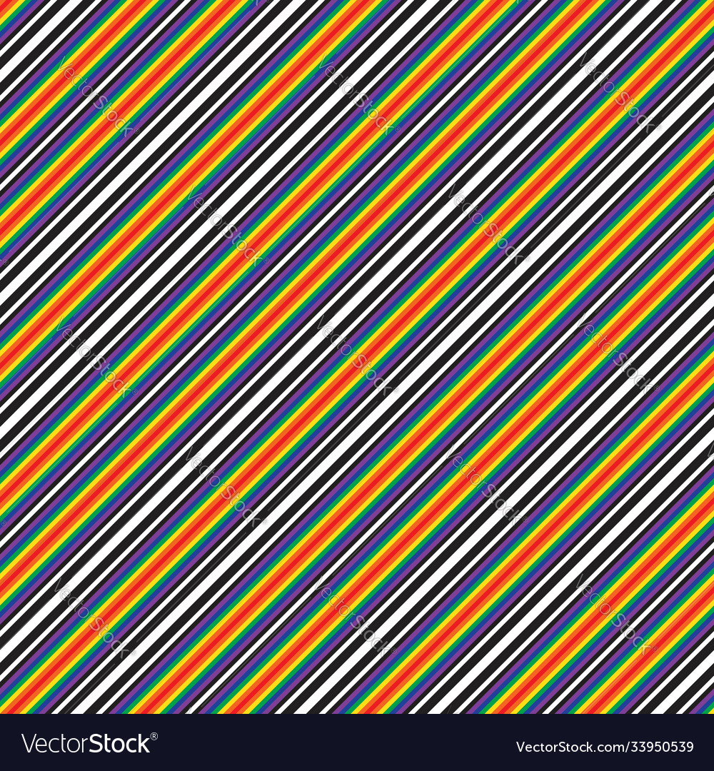 Rainbow stripe seamless pattern background Vector Image