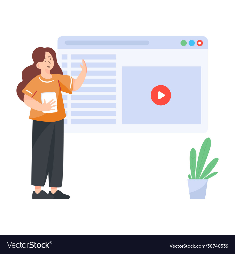 Video learning Royalty Free Vector Image - VectorStock