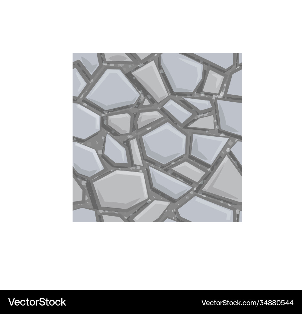 Game ground with paving stone texture isolated Vector Image