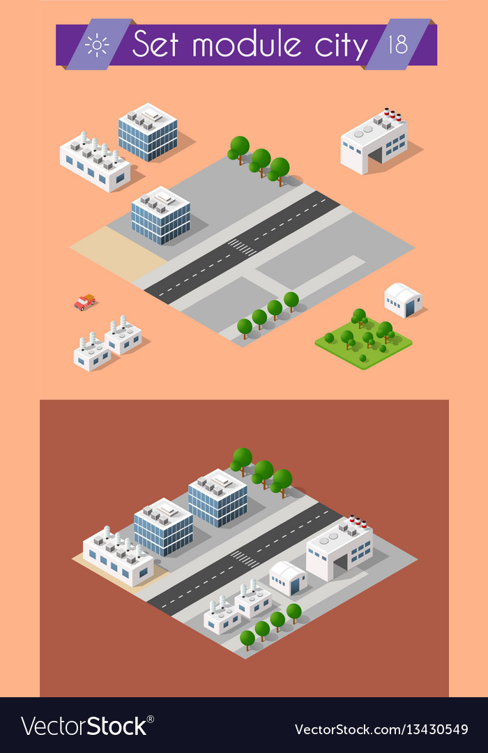 Cityscape design elements Royalty Free Vector Image