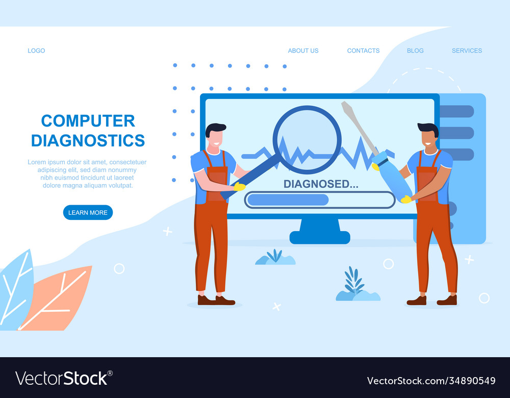 Computer diagnostics concept Royalty Free Vector Image