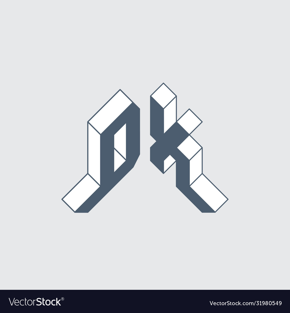 Dx - 2-letter code d and x monogram or logotype Vector Image