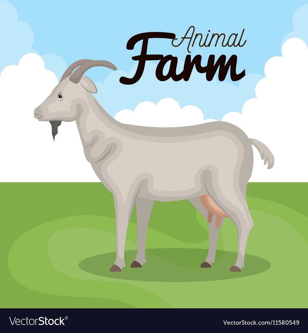 Goat animal farm icon Royalty Free Vector Image