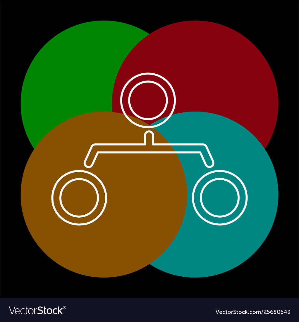 Organization chart icon hierarchy structure graph Vector Image