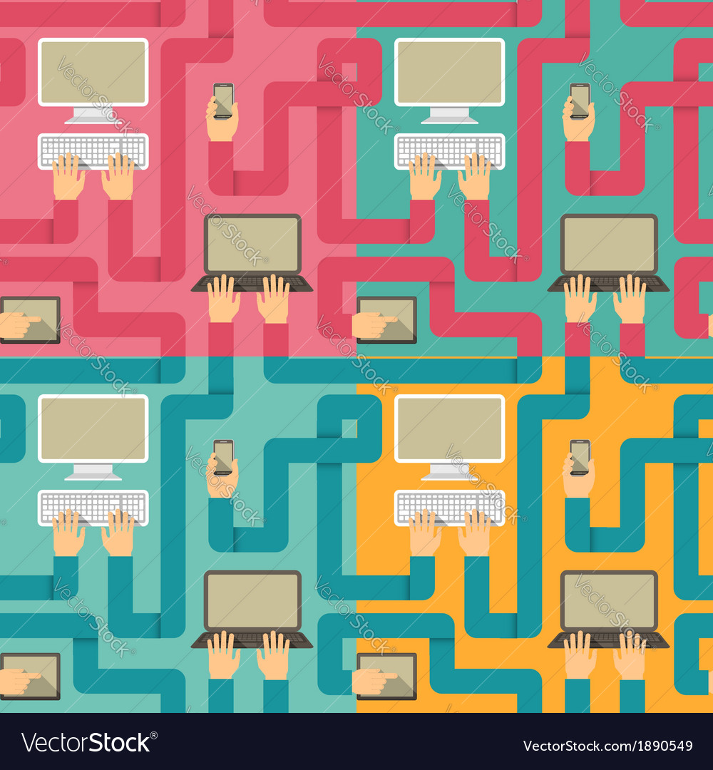 Responsive web design pattern Royalty Free Vector Image