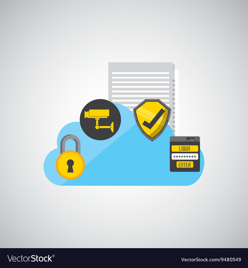 Security system design Royalty Free Vector Image