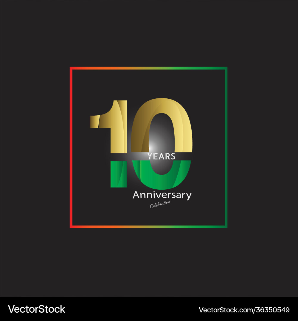 Years golden anniversary celebration logo Vector Image