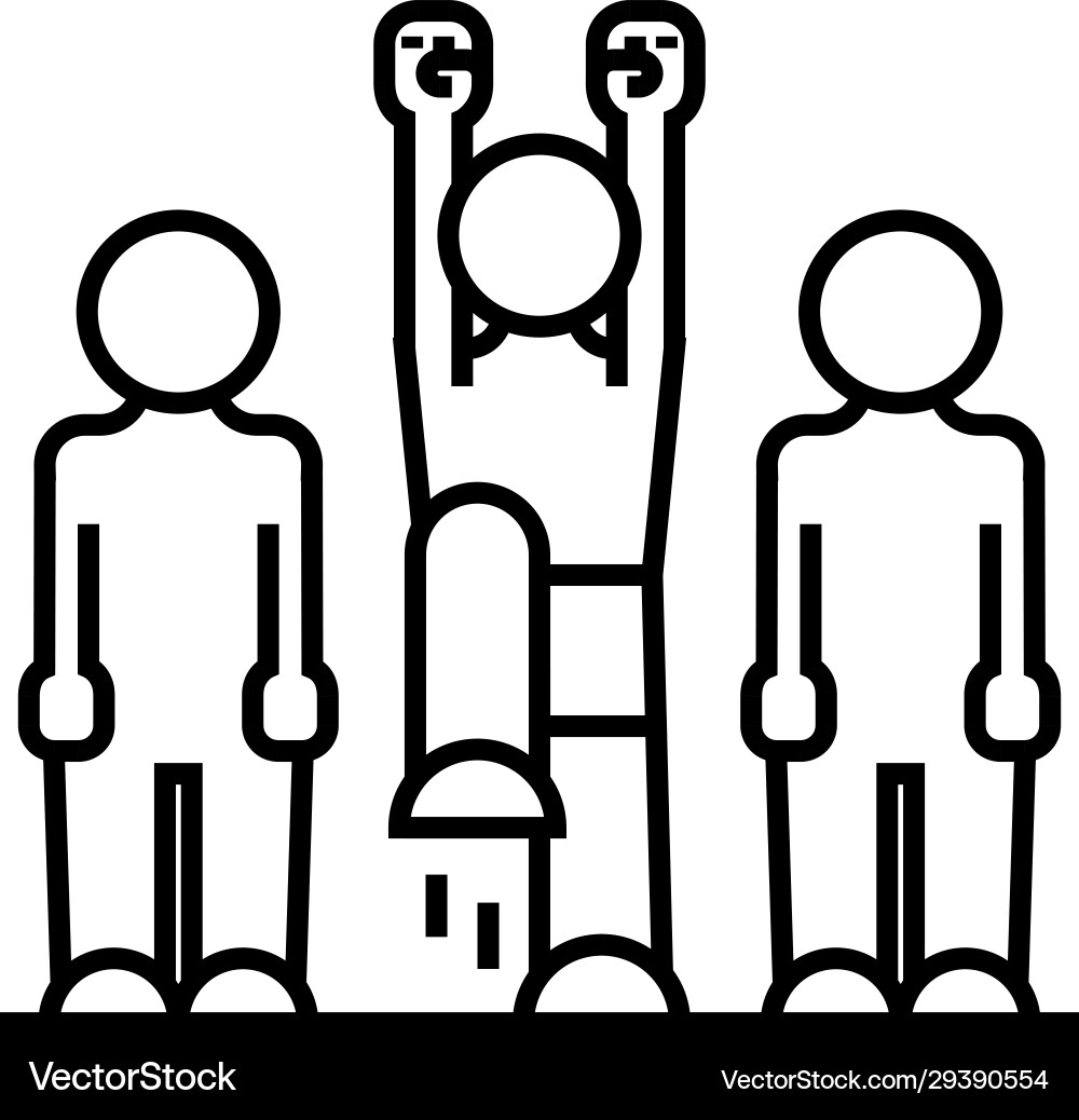 Active person line icon concept Royalty Free Vector Image