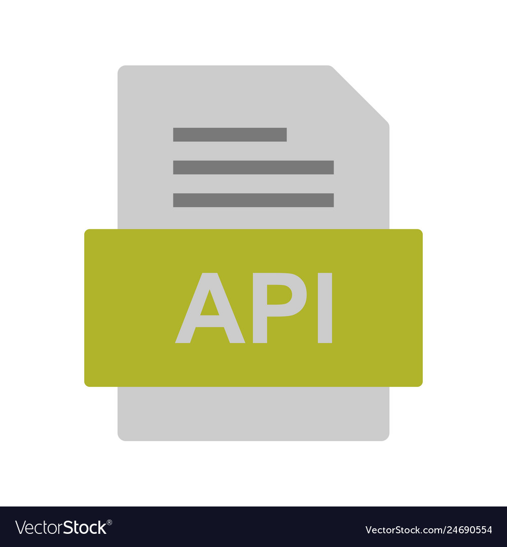 Api file document icon Royalty Free Vector Image