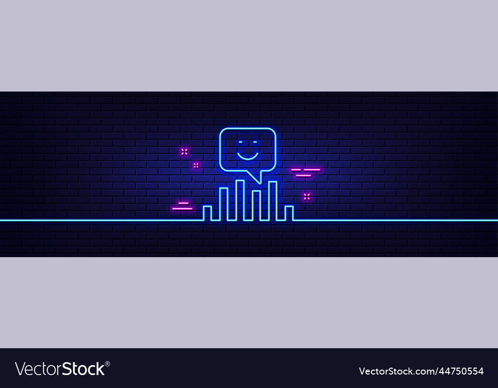 Smile chart line icon positive feedback rating Vector Image Smile chart line icon positive feedback rating Vector Image