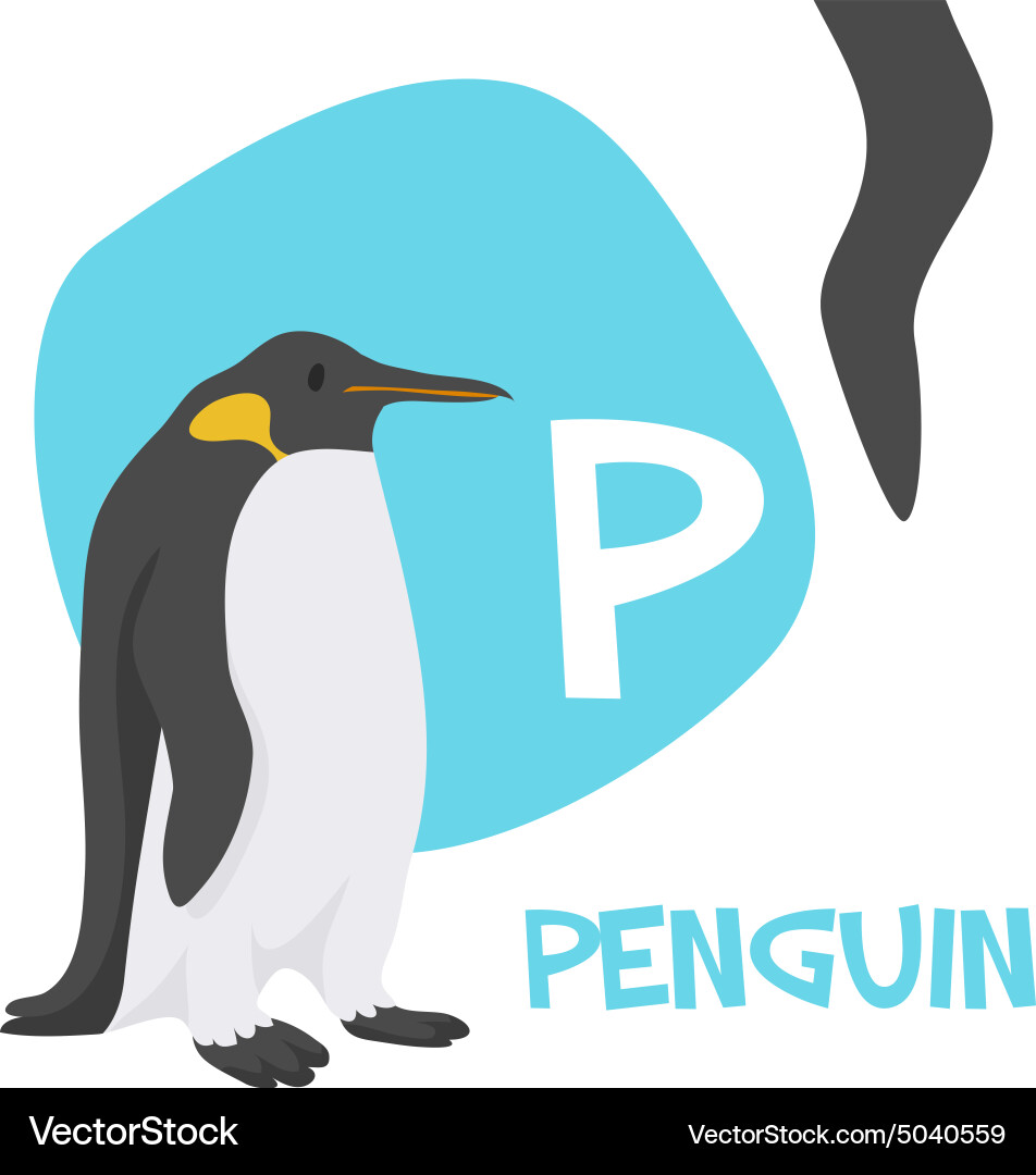 Funny cartoon animals alphabet letter set Vector Image