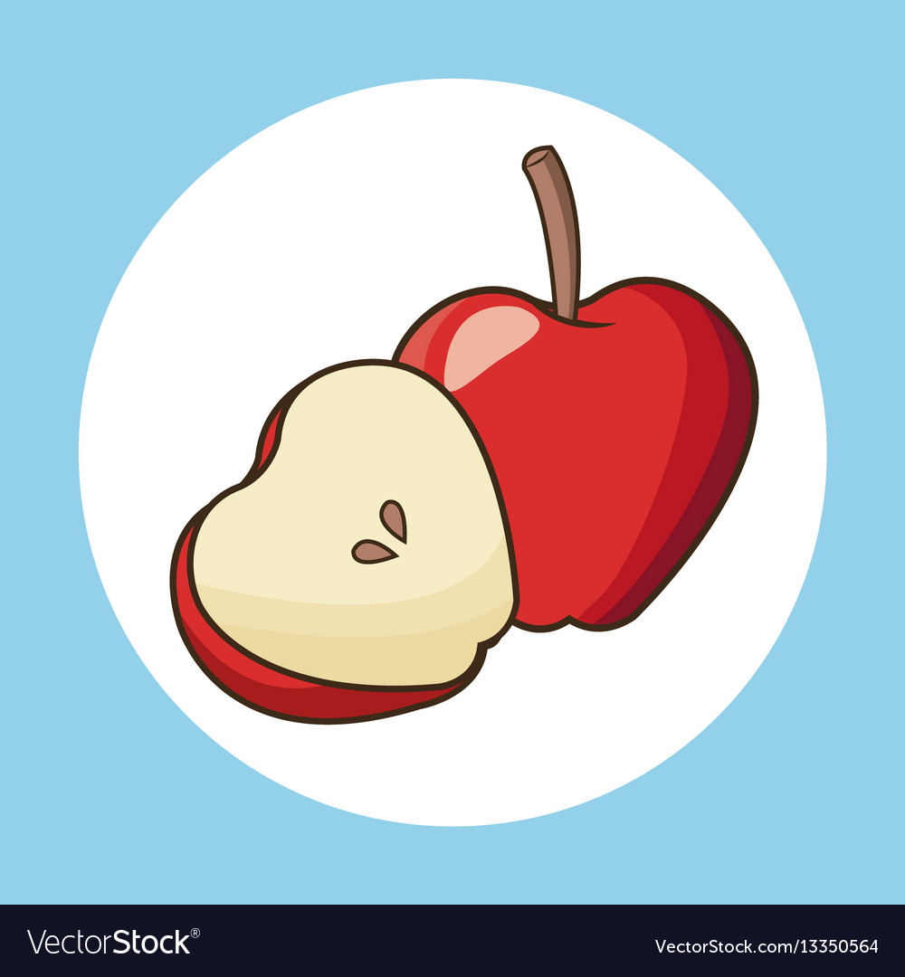 Apple fruit nutrition diet sport Royalty Free Vector Image