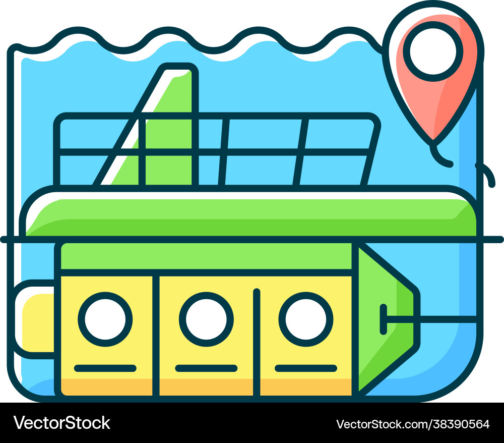Atlantis submarines rgb color icon Royalty Free Vector Image