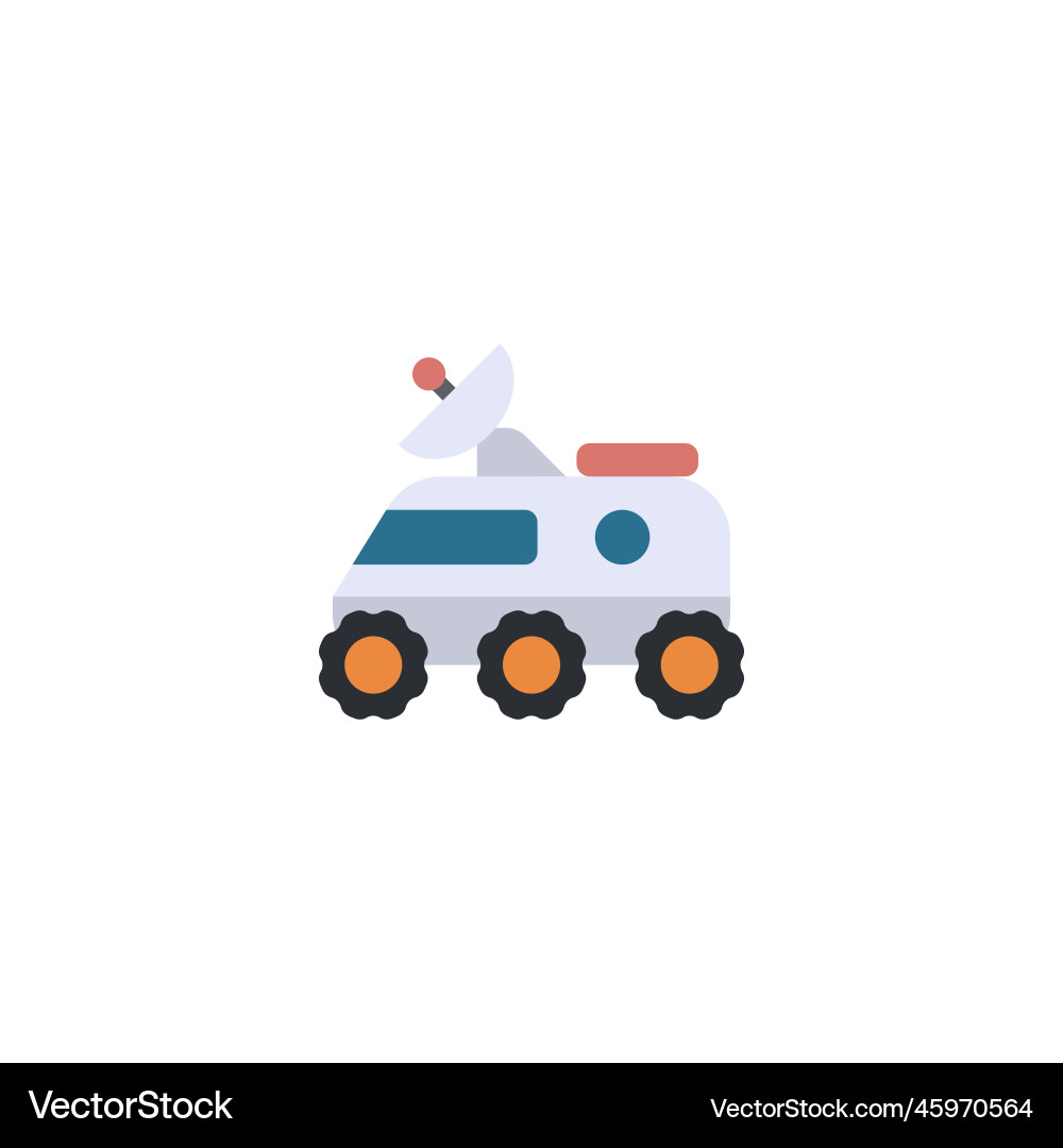 Moon rover creative icon flat from space Vector Image