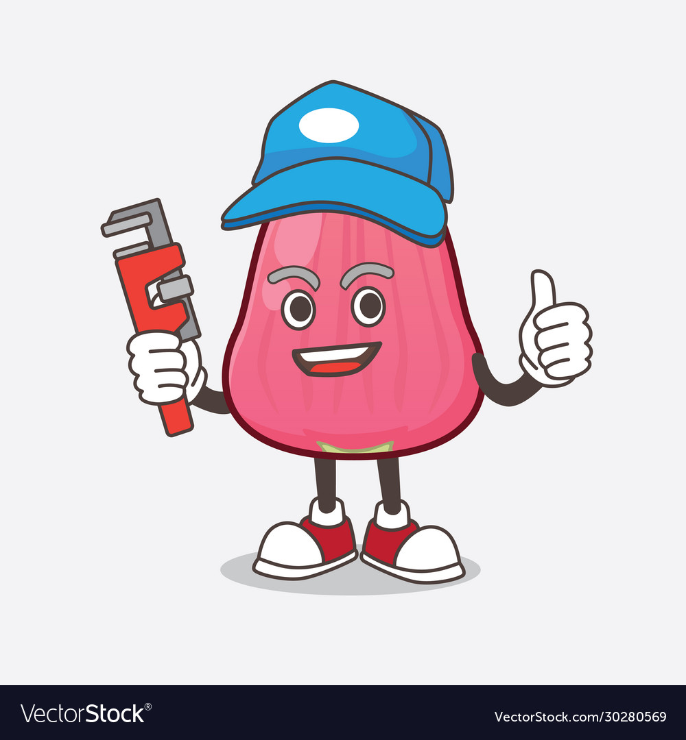 Java apple cartoon mascot character as happy Vector Image