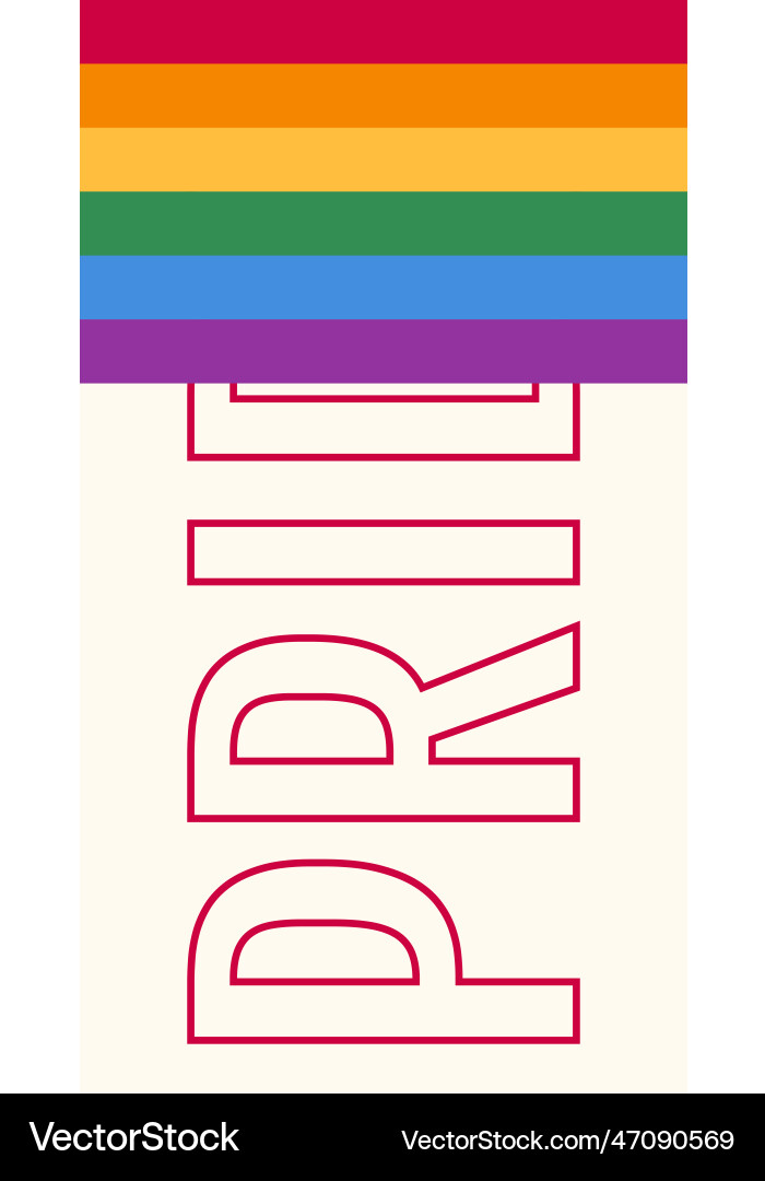 Pride month poster with rainbow and pride Vector Image