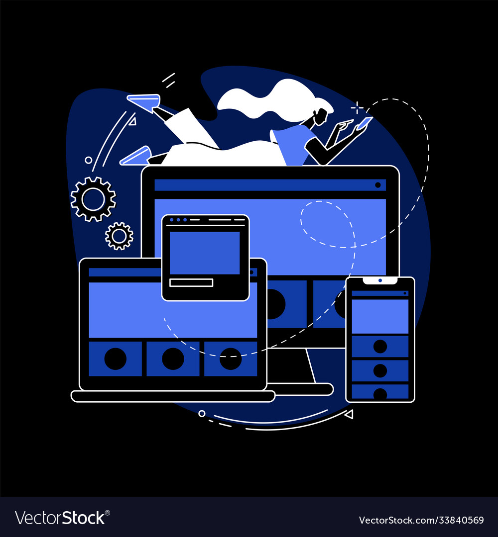 Responsive web design abstract concept Royalty Free Vector