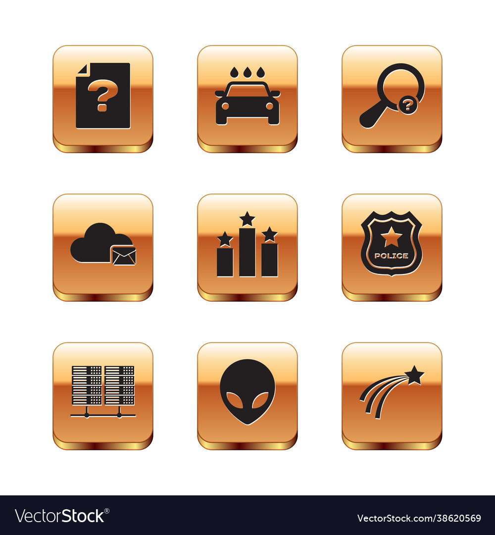 Set unknown document server data web hosting Vector Image Set unknown document server data web hosting Vector Image