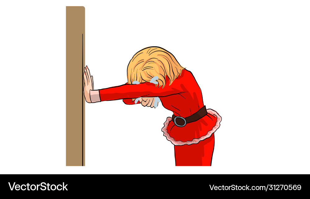 Woman action drawing doodle drawing Royalty Free Vector