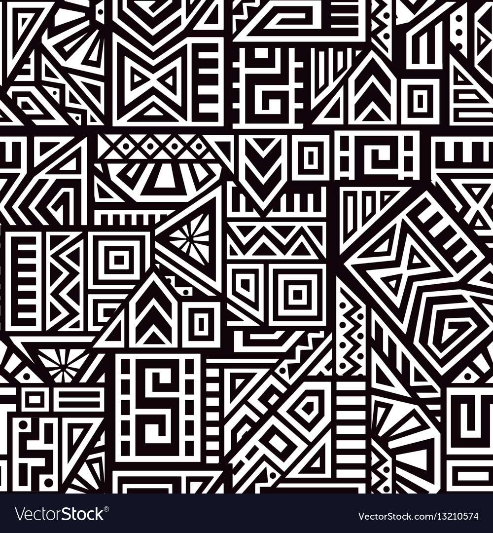 Aztec seamless pattern Royalty Free Vector Image