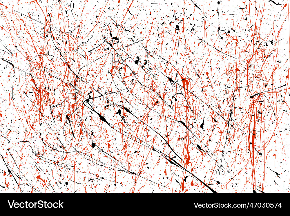 Black and red brush stroke ink Royalty Free Vector Image