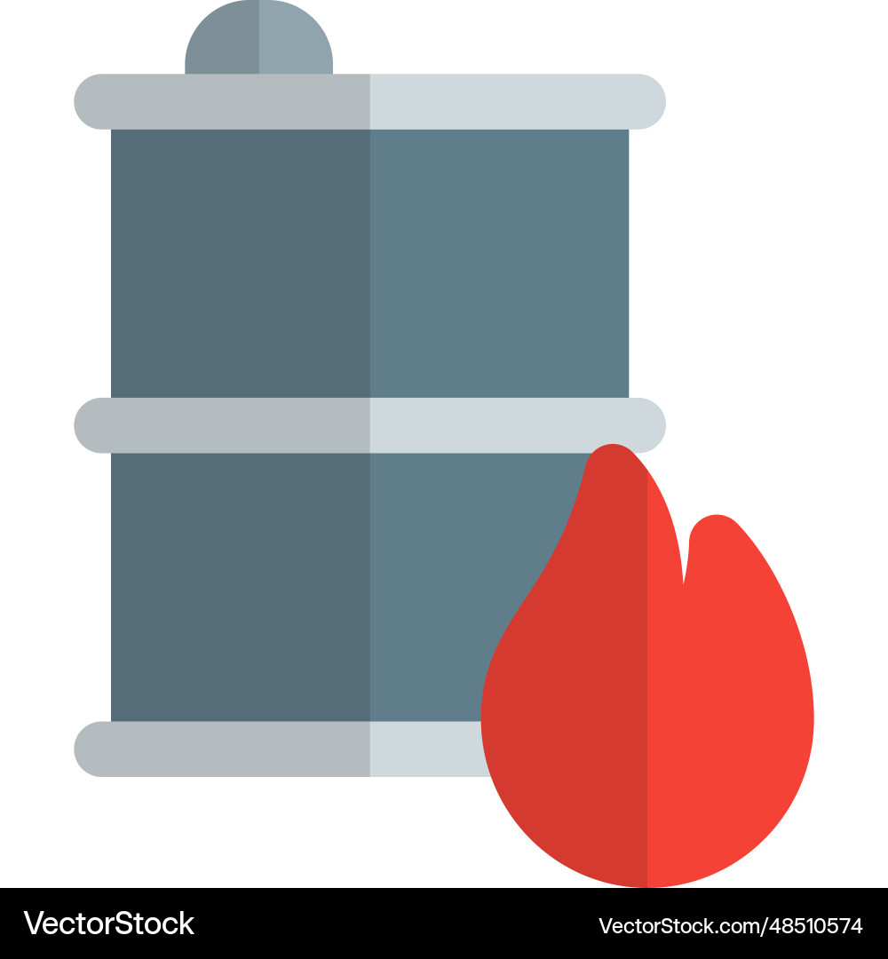Container with hazardous flammable liquid Vector Image