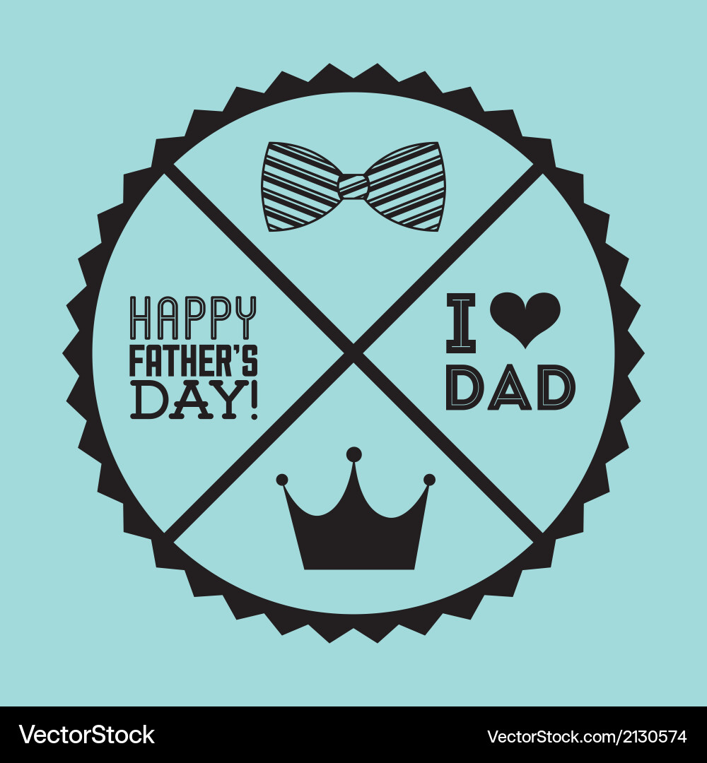 Fathers day design over blue background Royalty Free Vector