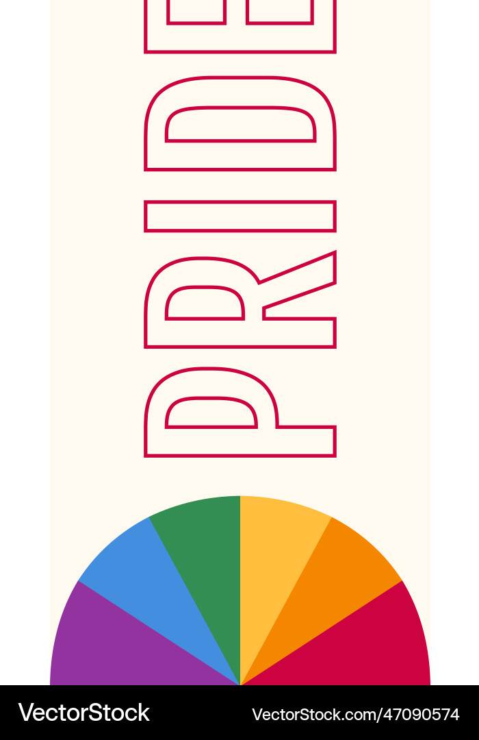 Pride month poster with rainbow and pride Vector Image