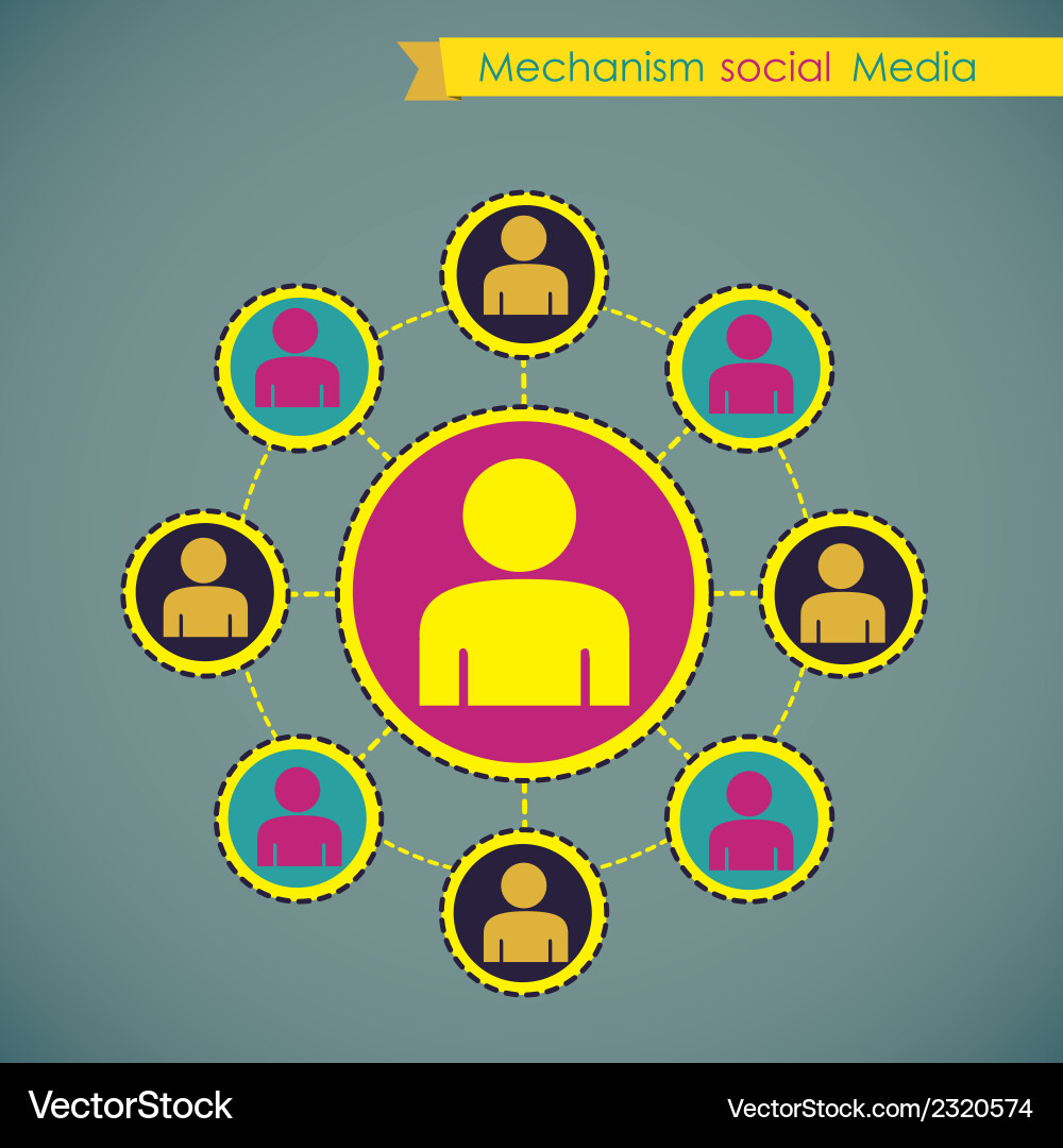 Social media infographic with networks Royalty Free Vector