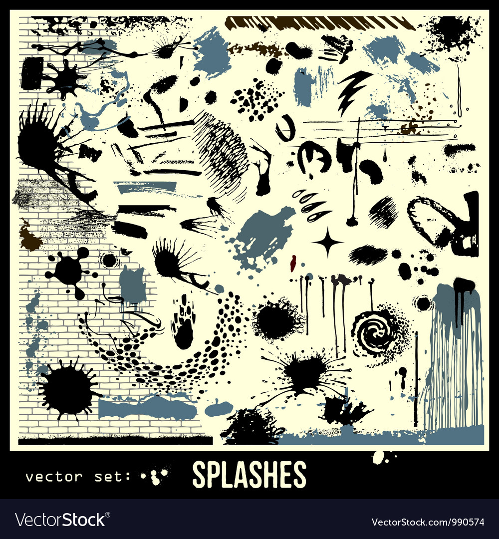 Splashes Royalty Free Vector Image - VectorStock